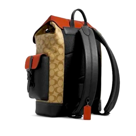 Coach | Bags | Coach Signature Hudson Backpack In Colorblock Canvas ...